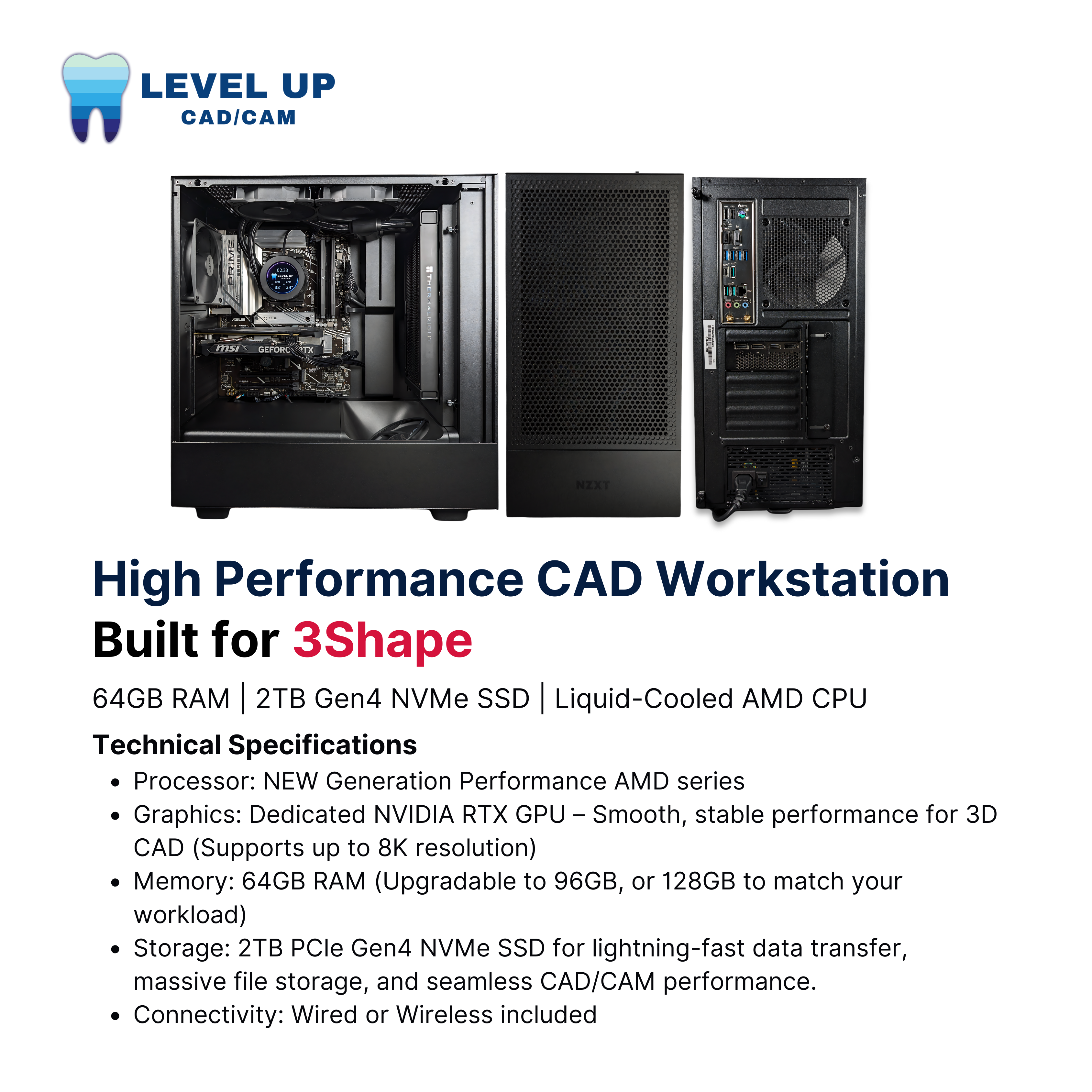 High Performance CAD Workstation Built for 3Shape | Level Up CAD/CAM